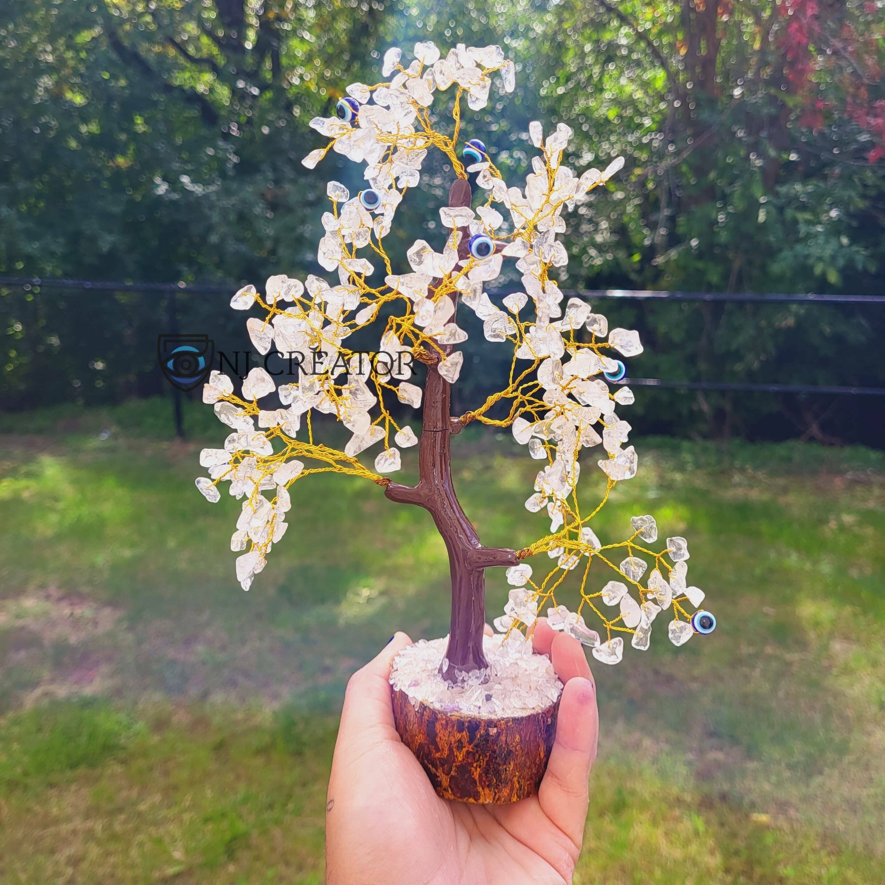 Clear Quartz Tree for Meditation & Spirituality - NJ Creator